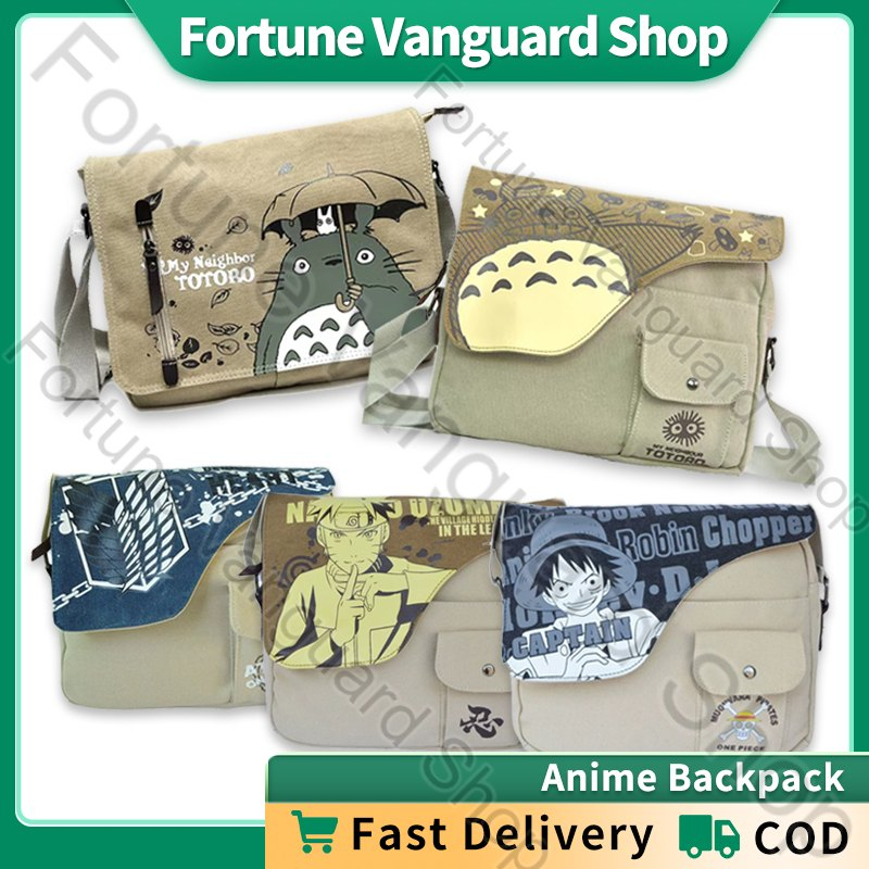One Piece bag Totoro bag anime bag ghibli luffy naruto Attack on Titan ...