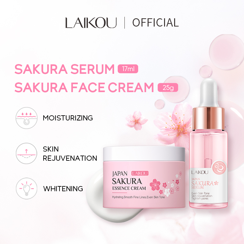 LAIKOU FDA Sakura Face Cream Reduce Wrinkles Anti-aging Serum Cherry ...