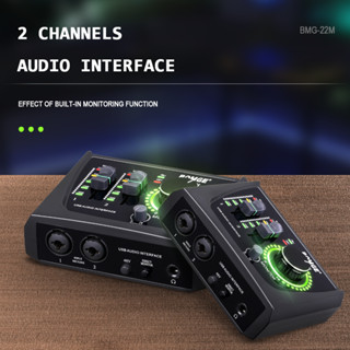 BOMGE mini 2 Channel USB Audio Interface for Recording, Streaming and Podcasting, with XLR/48V ...