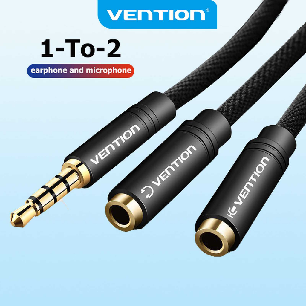 Vention 3.5mm Jack Plug Audio Splitter Extension splitter Earphone ...