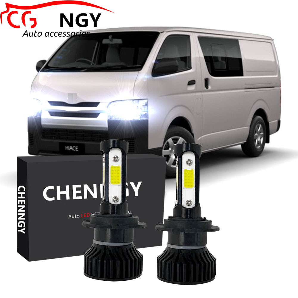 For Toyota Hiace 2006-2012-2021 (Headlight Lamp Bulbs) - V4 6000K LED ...