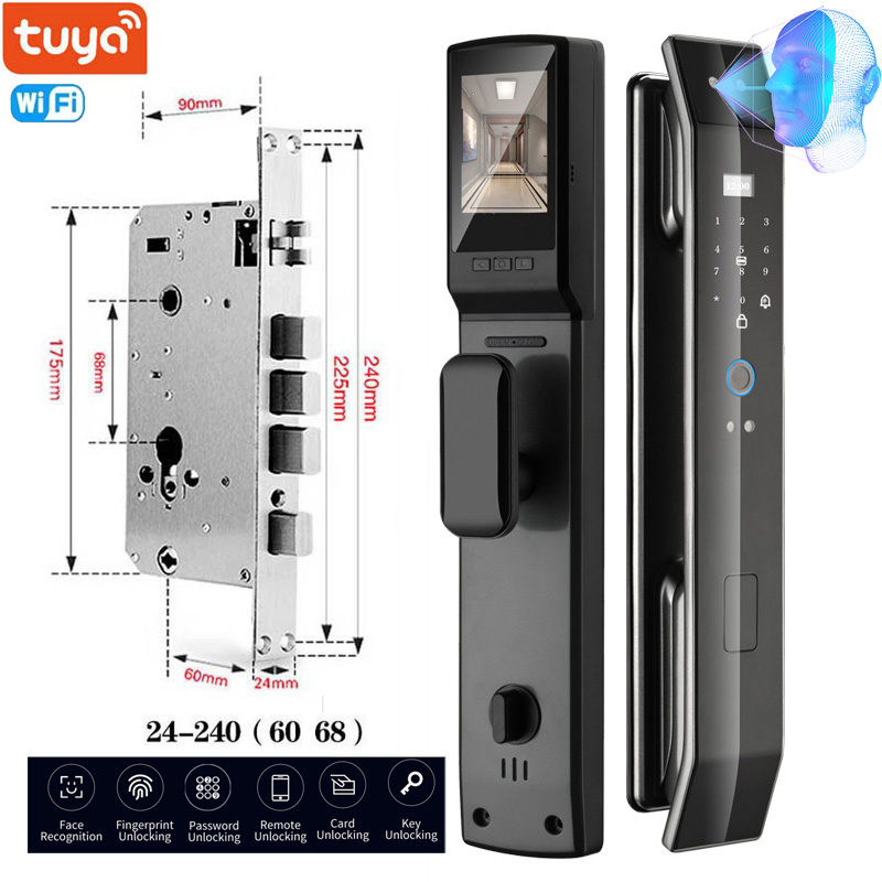 Tuya 3D Face Real-time Intercom Smart Door Lock Security Camera ...