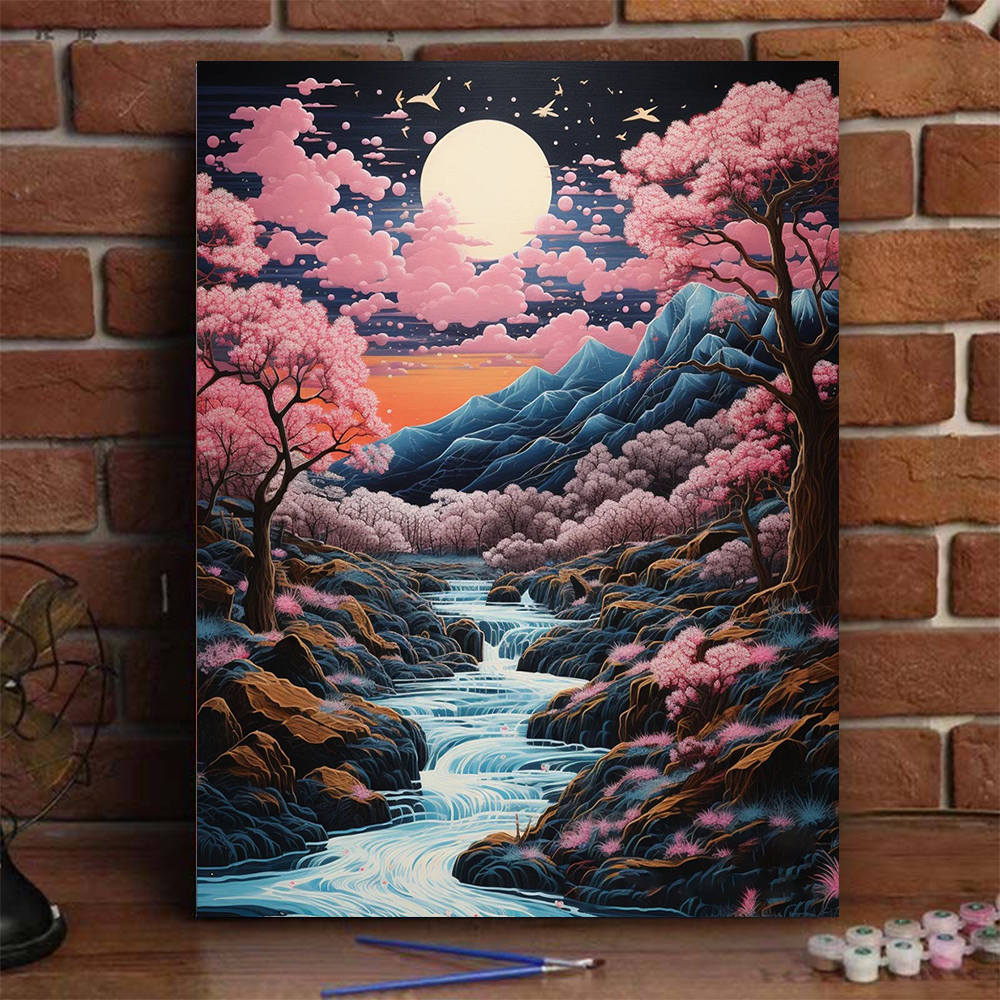 DROFE Paint By Number Starry Sky Scenery Diy Painting Numbers Gift ...