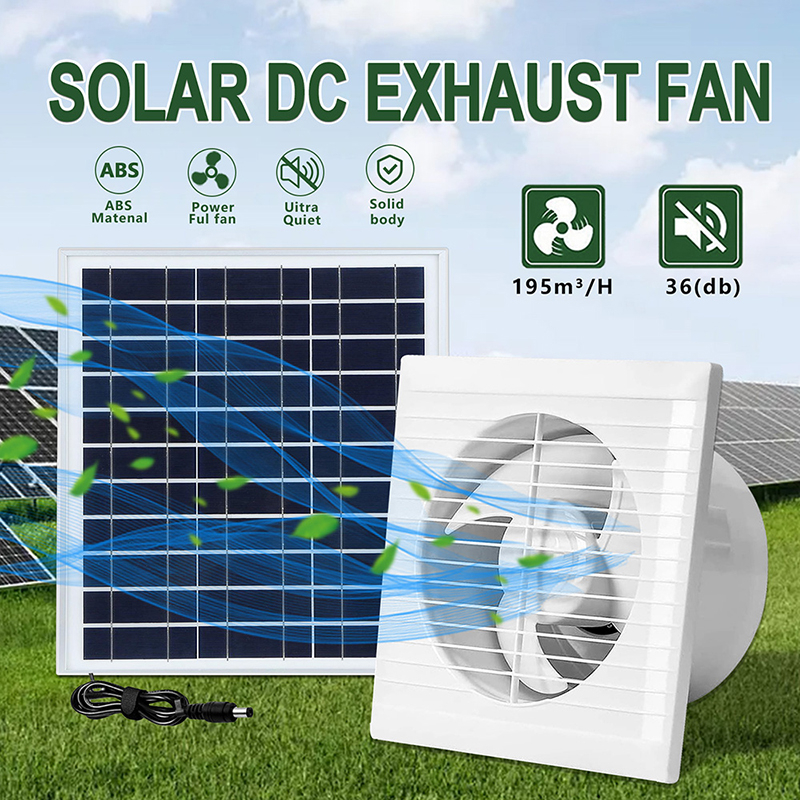 Solar exhaust fan professional version, solar panel+8inch high-speed ...