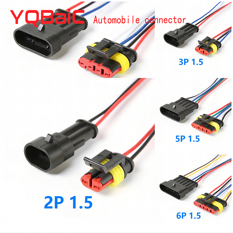 Auto wire connector 1 2 3 4 5 6 Way 1P 2P 3P 4P 5P auto connector Waterproof Electrical ...