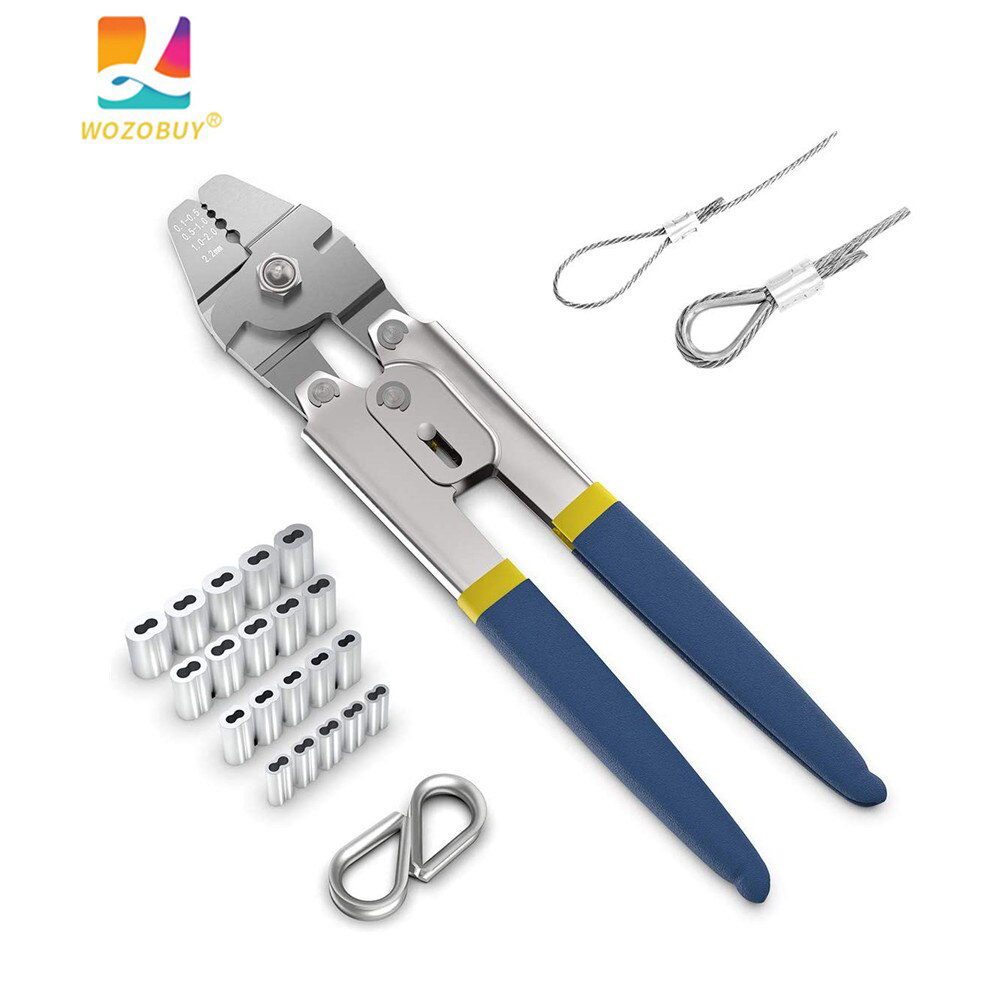 Wire Rope Crimping Swaging Tool Cable Crimps - with Four Sizes Aluminum ...