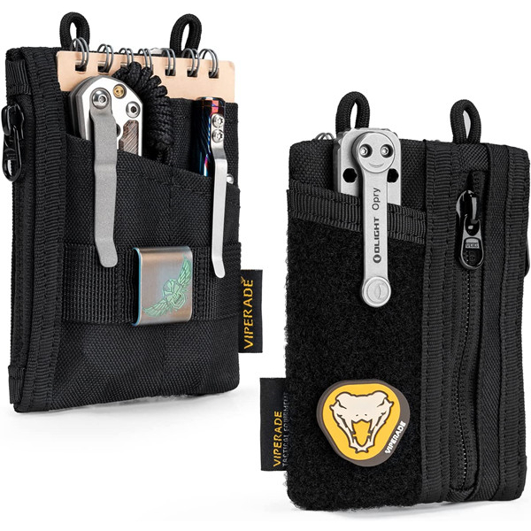 VE18-S Small EDC Pouch, Pocket Organizer Pouch for Men, EDC Pocket Organizer Pouch, 3 Slots with ...