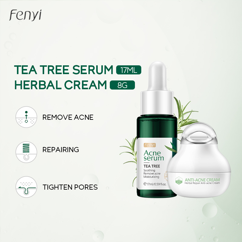 Fenyi Tea Tree Acne Skin Set Anti Acne Pimples Removal Essence 2PCS ...