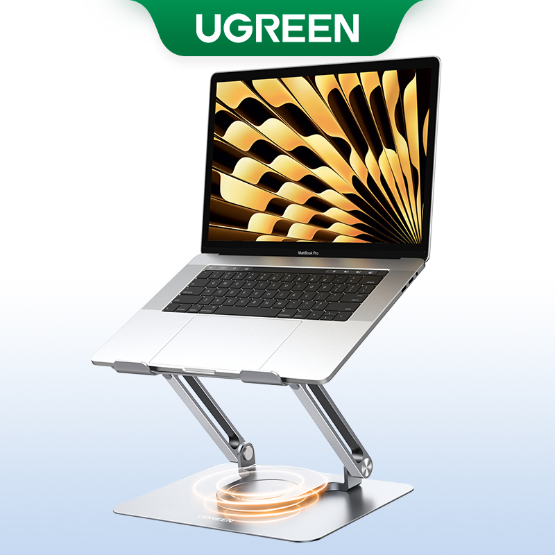 UGREEN Laptop Stand for Desk Adjustable 360° Rotating Base Compatible ...
