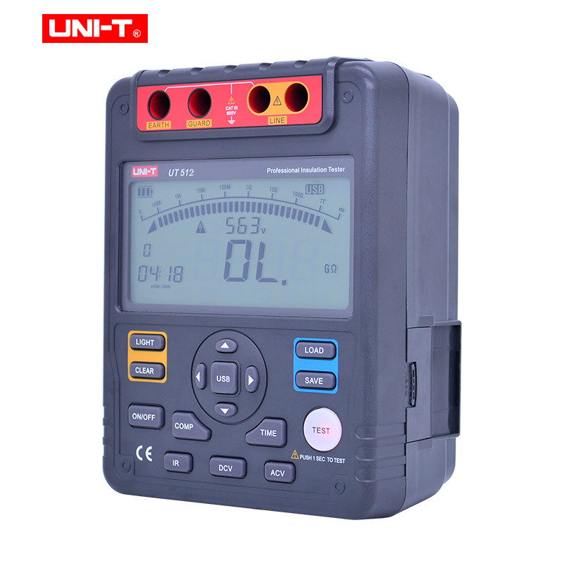 UNI-T UT511 1000V Insulation Resistance Tester 10Gohm Low Ohm Ohmmeter ...