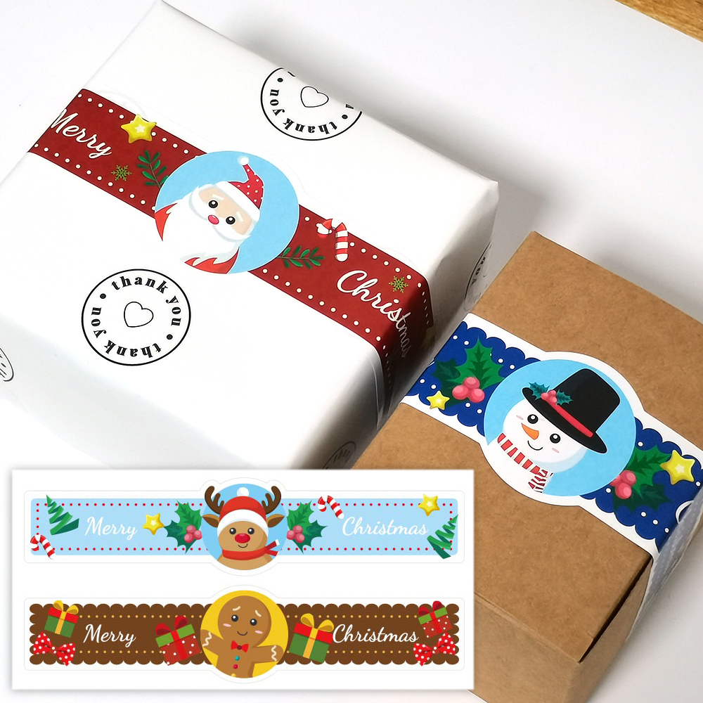 40 Pieces Cute Cartoon Merry Christmas Stickers Christmas Gift Apple ...