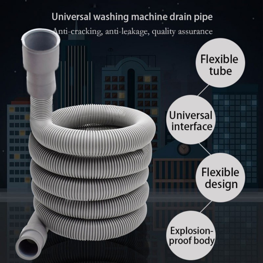 1.5-5m machine dishwasher drain hose extension washing pipe with ...