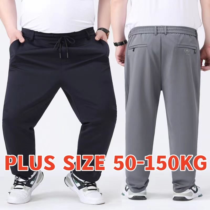 Plus Size L-10XL Men's Elastic Pants Non-ironing Formal Business Seluar Slack Lelaki Casual ...