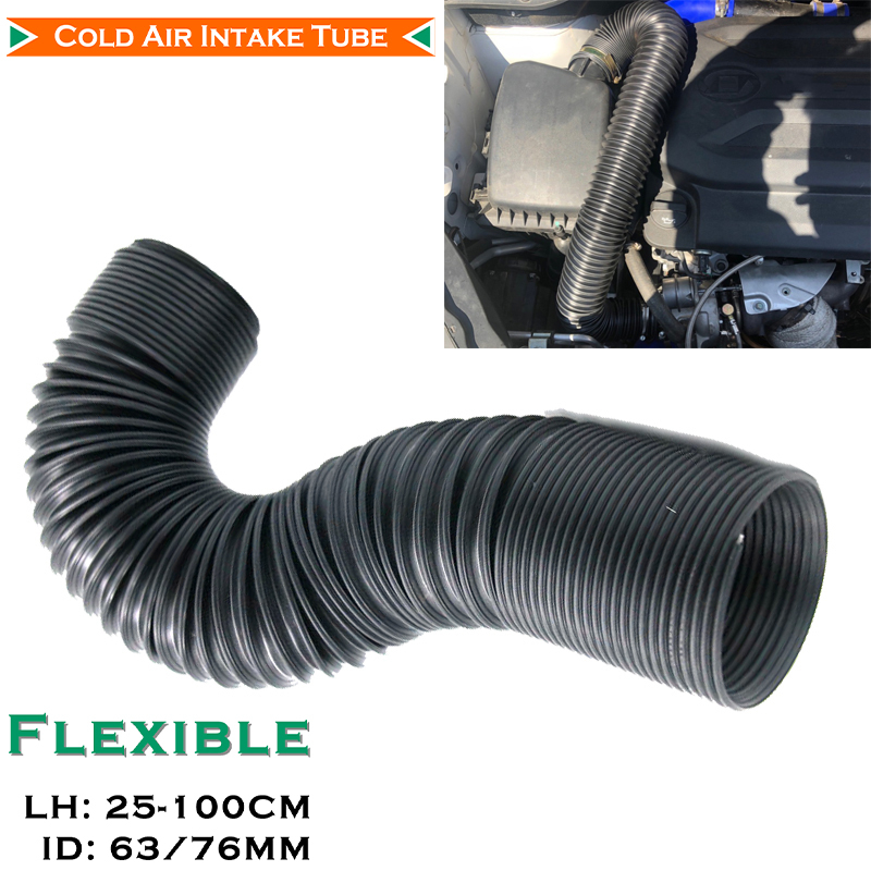 Universal Car Cold Air Intake Tube Kit 2.5Inch 3Inch Flexible Air Inlet ...