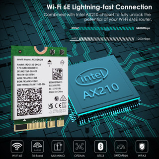 WAVLINK Intel AX210 Wifi Card WiFi 6E Antenna Network Card Laptop ...