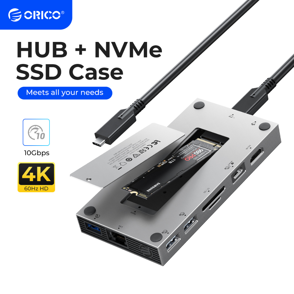ORICO USB C HUB Type C to Multi HDMI-compatible 4K60Hz PD100W USB3.0 ...