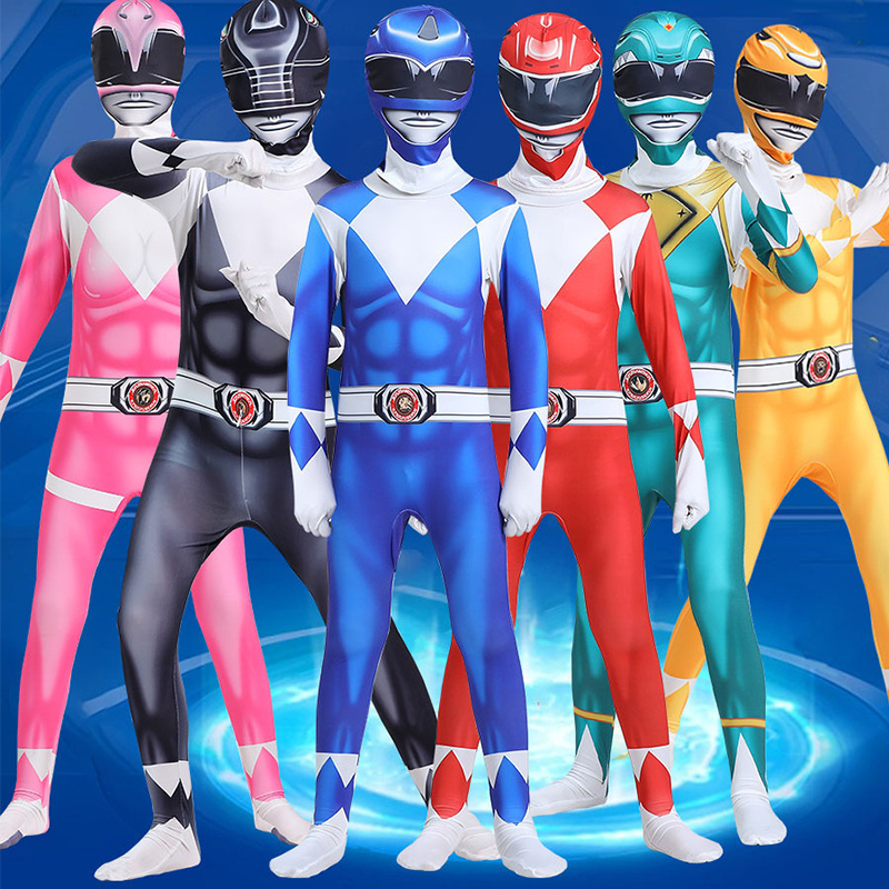 Kids Boys Girls Power Rangers Costume Morpher Superhero Samurai Sentai ...