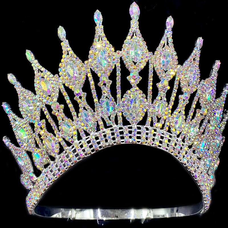 New Wedding Hair Accessories Beauty Pageant Headpiece Colorful CRYSTAL ...