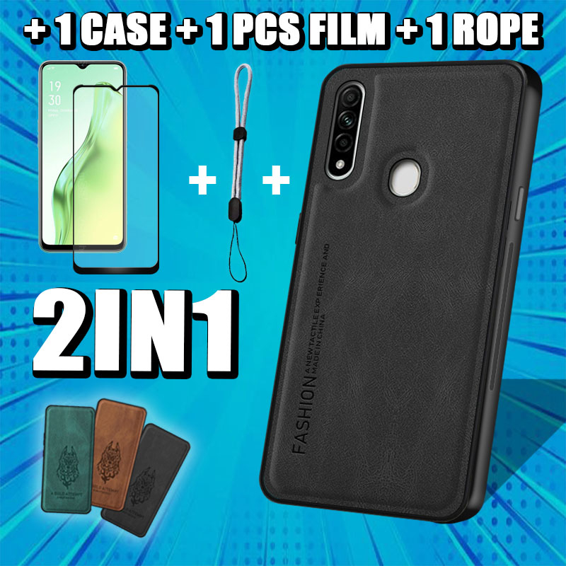 2 IN 1 Fashion leather Case For OPPO A31 2020 A8 with Ceramic Screen ...