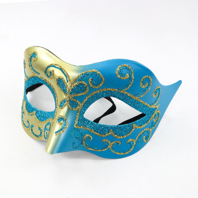 Little Miss Princess Queen Eye Mask Painted Gold Powder Half Face Mask ...