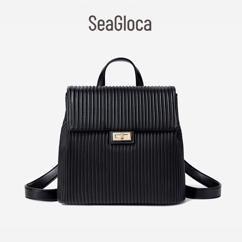 Seagloca Fashion Large Capacity Black Backpack For Women Student ...