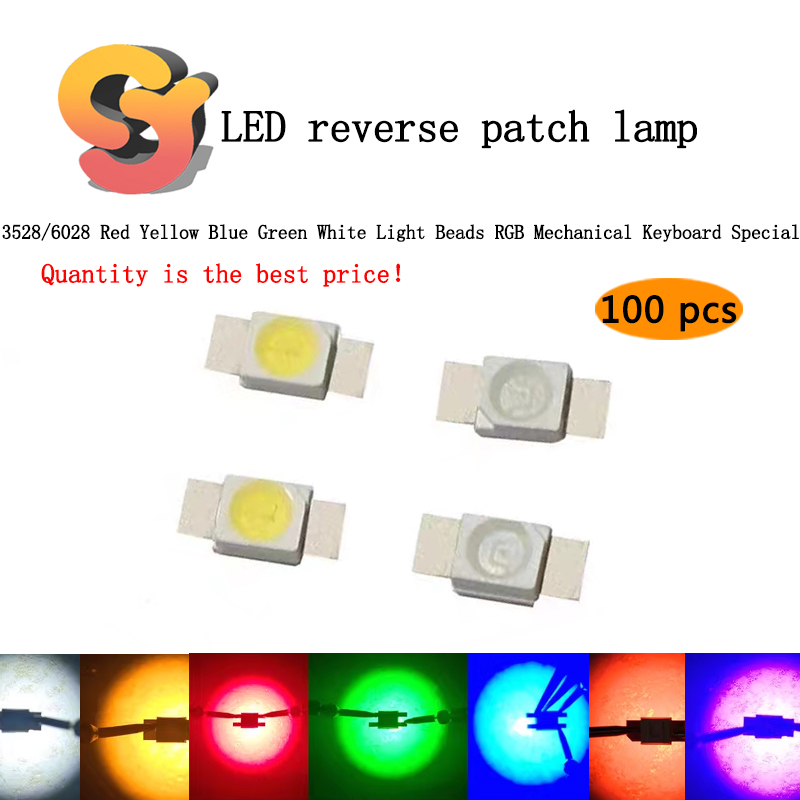 3528/6028 LED Reverse Patch Lamp Beads Red Yellow Blue Green White ...