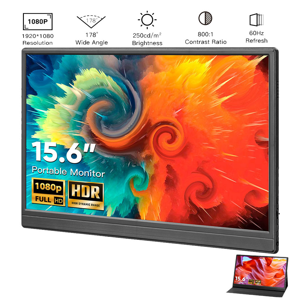 PH Stock】15.6 Inch HDMI Portable Monitor Type-C 1080P HDR IPS Screen ...