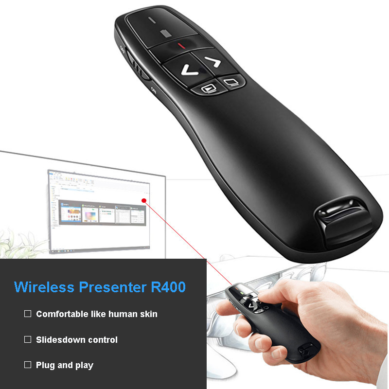 400 2.4Ghz USB Wireless Presenter Page Turning Pen With Red Light Spot ...
