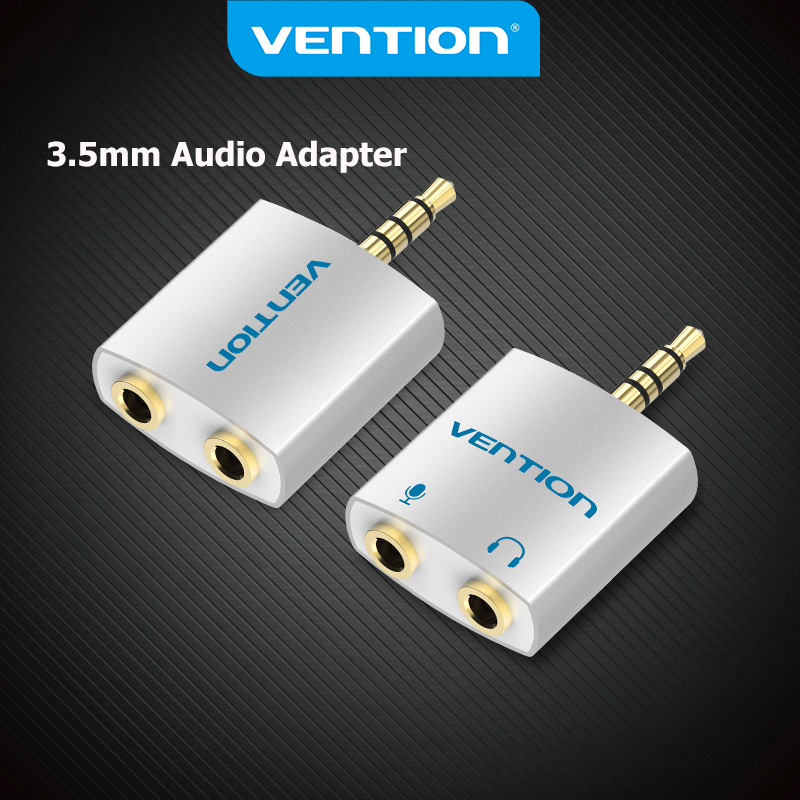 Vention 3.5mm Stereo Audio Splitter with Earphone/Mic Adapter for ...