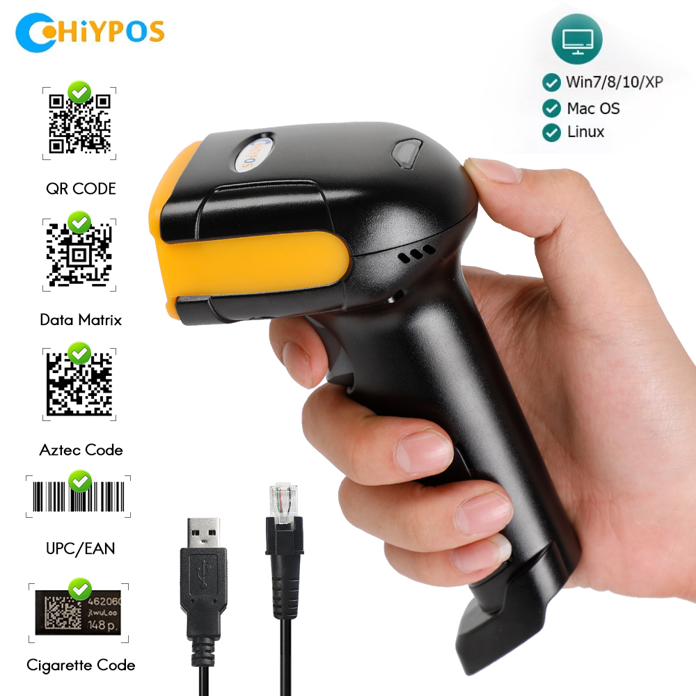 Wireless Barcode Scanner 1D/2D/QR/PDF417/Data Matrix Bar Code Scanner ...