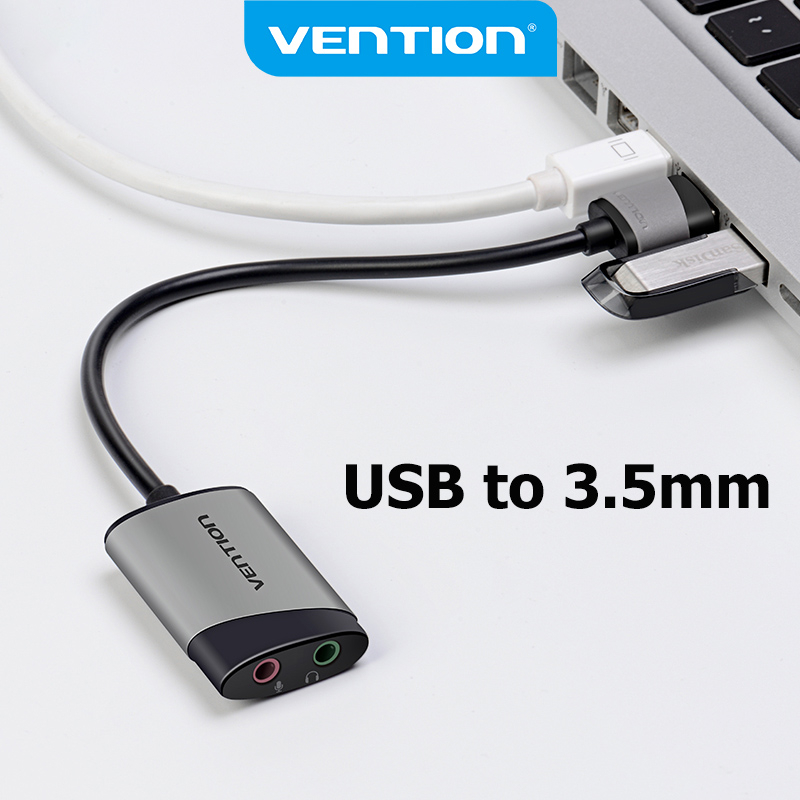 Vention USB Sound Card USB To 3.5mm Audio Adapter | Shopee Philippines