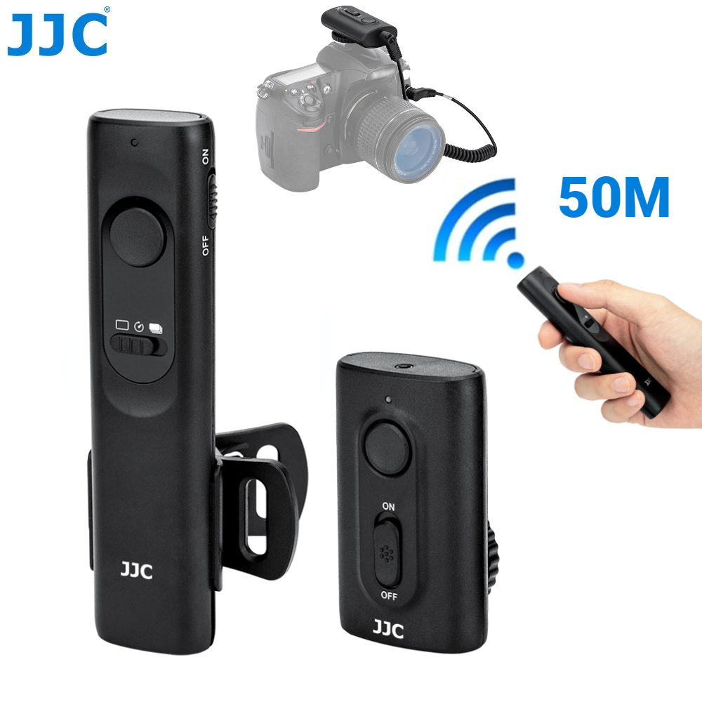 JJC 50 Meter Radio Wireless Remote Control Stick DSLR Camera Shutter Release Cable Switch Cord ...