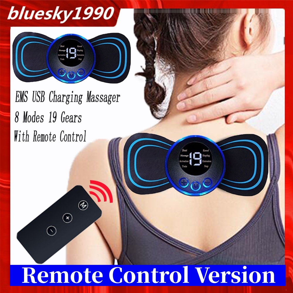 【COD】EMS Mini Body Massage Wireless Electric Neck Massager Relief ...