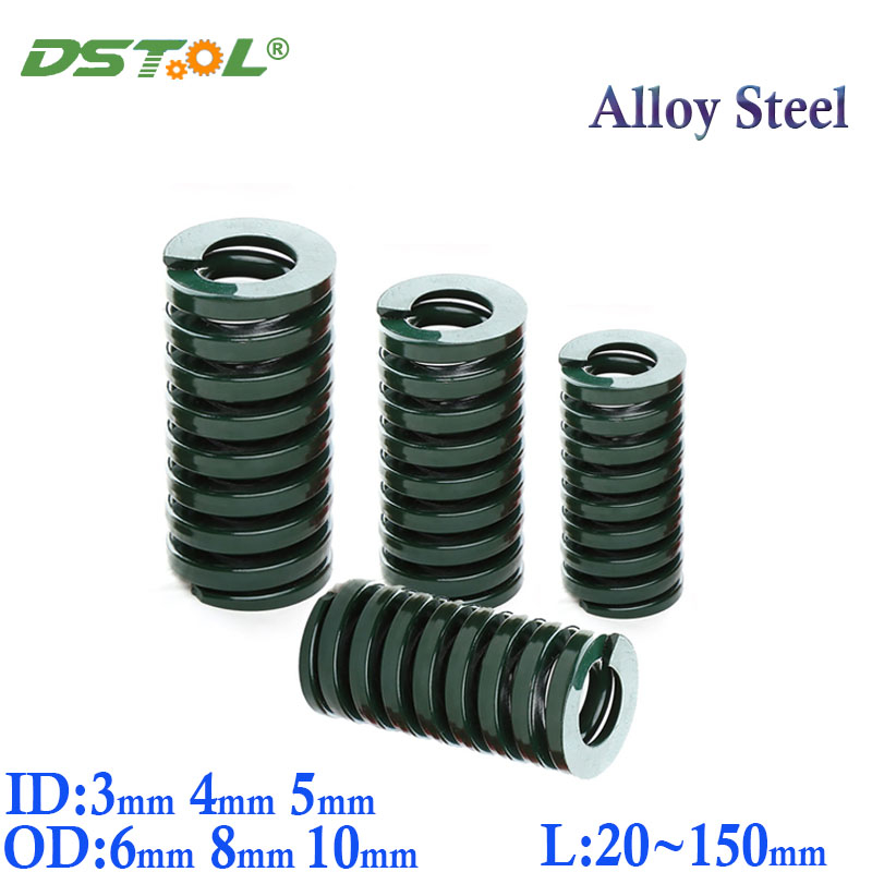 Green Die Mold Spring Compression Springs Heavy Load Alloy Steel Outer ...