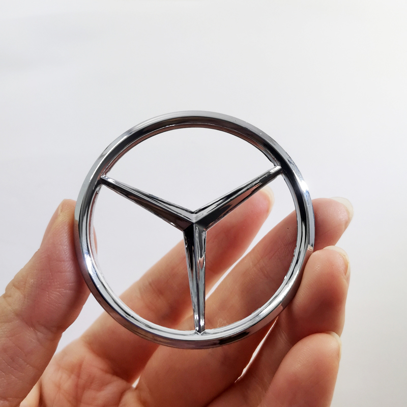 1 X ABS 51mm Mercedes Benz Steering Wheel Logo Emblem Sticker Badge ...