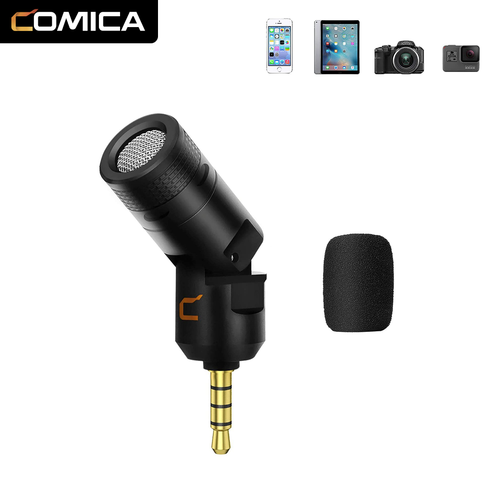 Shotgun Microphone, Comica CVM-VS07C Mini On Camera Microphone, 3.5mm ...