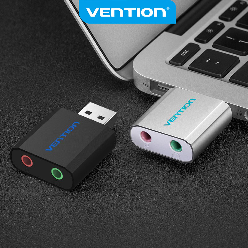 Vention USB Sound Card With Stereo and Mic Soundcard Splitter | Shopee ...