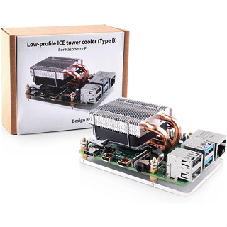 52Pi Raspberry Pi 4 Cooling Fan, Raspberry Pi Low Profile CPU Cooler with 40x40x10mm Cooling Fan ...