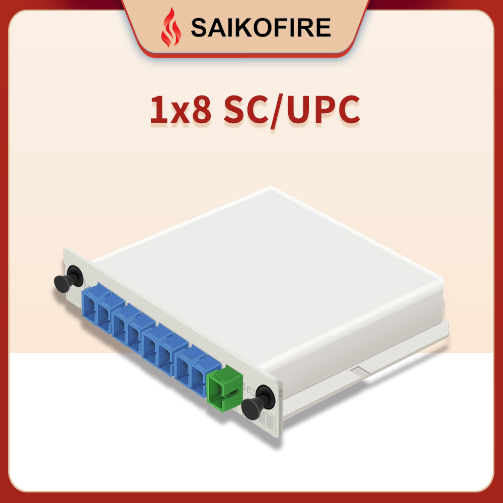 FTTH PLC 1x8 Optical Fiber Splitter SC/UPC Cassette Box Fiber Optic ...
