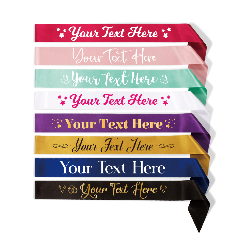 Personalized Custom Text Party Sash for Birthday Bridal Shower ...