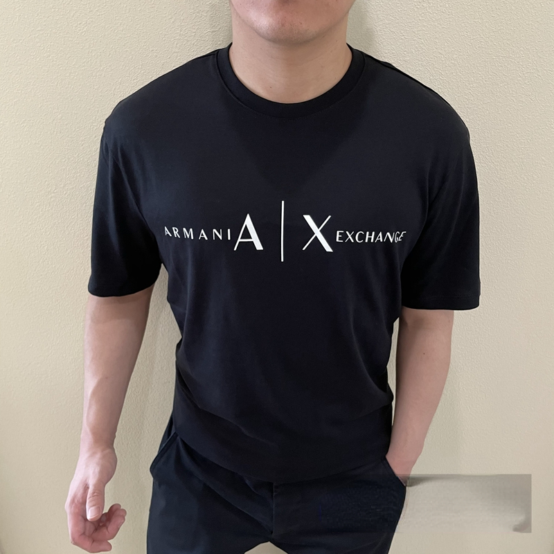 Armani Men's Casual Fashion Logo Round Neck Comfortable Breathable ...