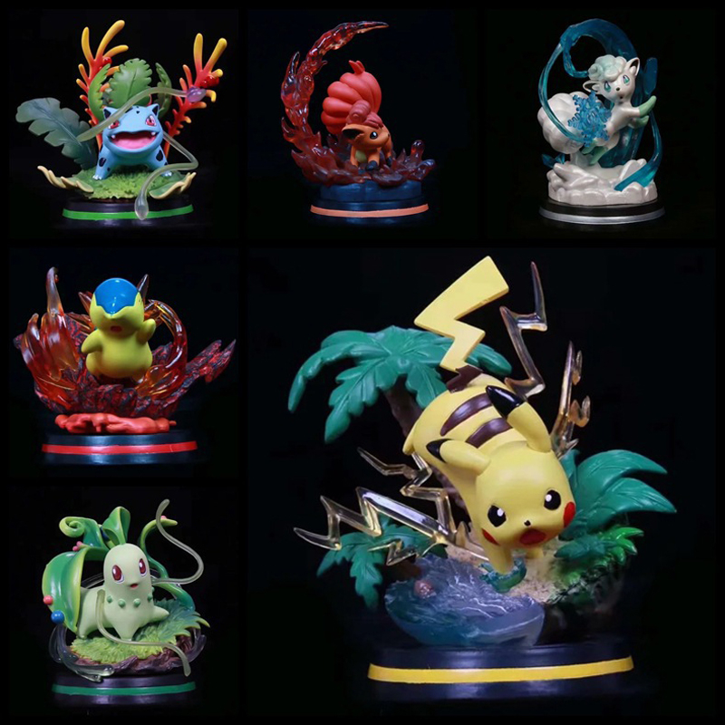 13 Style Pokemon Anime Figure Pikachu Bulbasaur Charmander Squirtle Mew ...