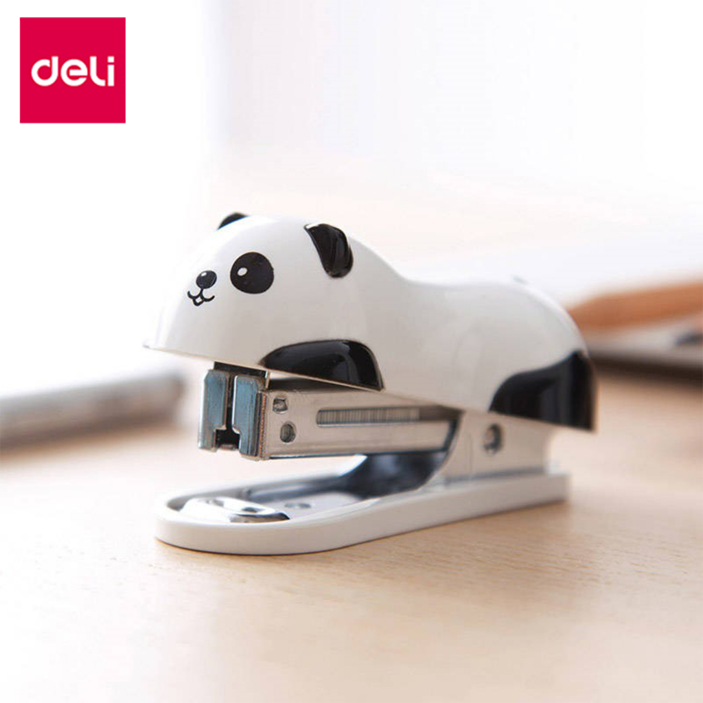 DELI Panda School Small Mini Stapler With A Box staple | Shopee Philippines