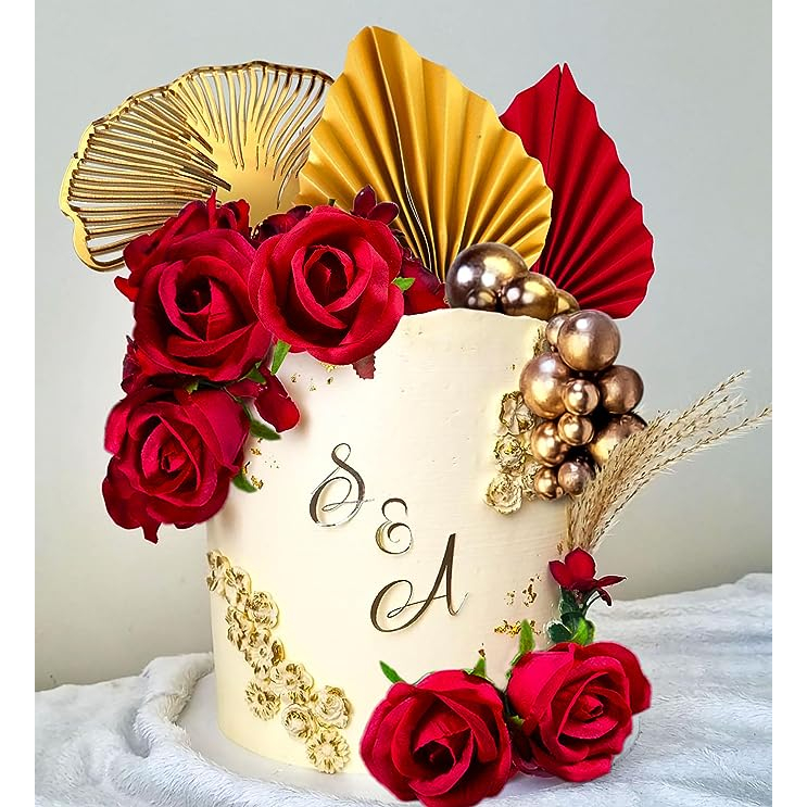 Ginkgo biloba + Palm leaf cake toppings Birthday cake toppings Cake ...