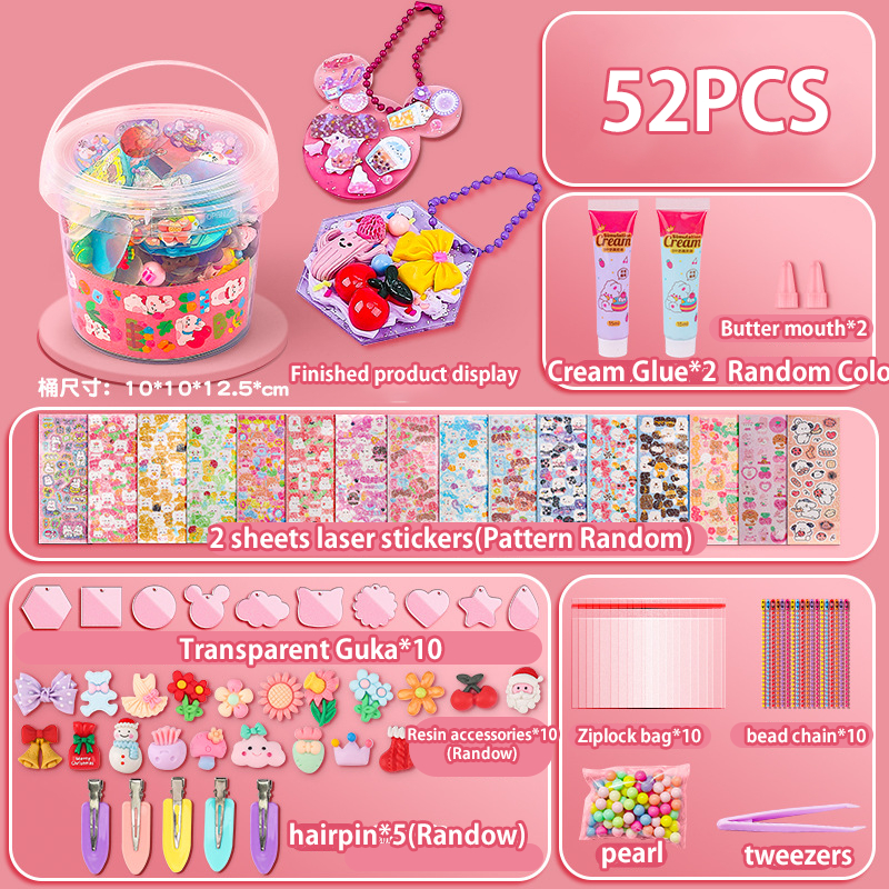 Journamm DIY Phone Case Cream Glue Guka Large Sticker Set Kids Collage ...