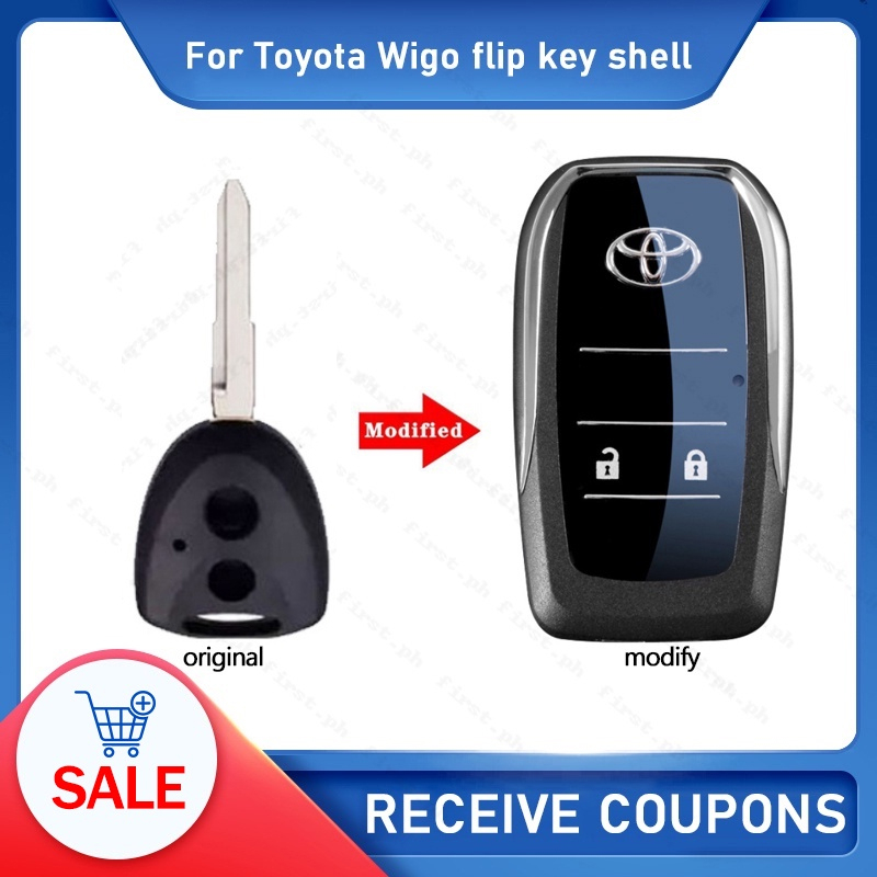 For Toyota wigo flip key remote shell replacement cover car accessories ...