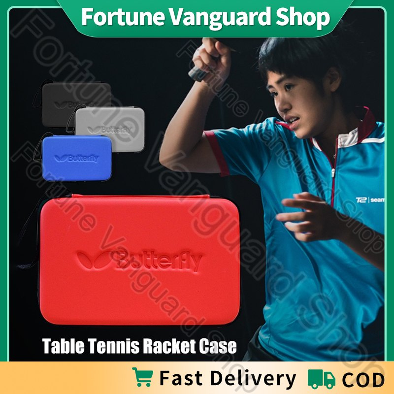 Table Tennis Racket Case Bag Portable Rectangle Bat Hard Casing Paddle ...