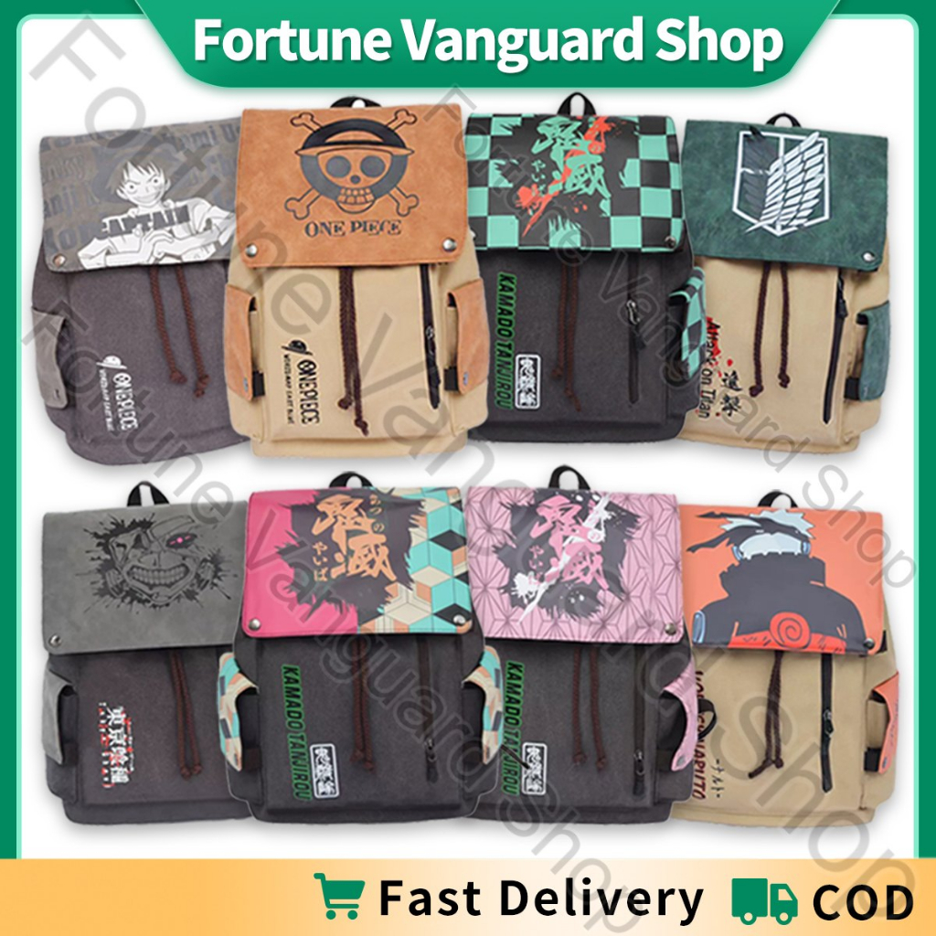 Anime Backpack One Piece bag demon slayer bag attack on titan bag ...