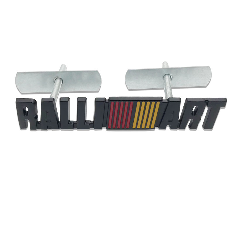 3d Metal Car Decor Ralliart Logo Decal Front Hood Grille Emblem Badge ...