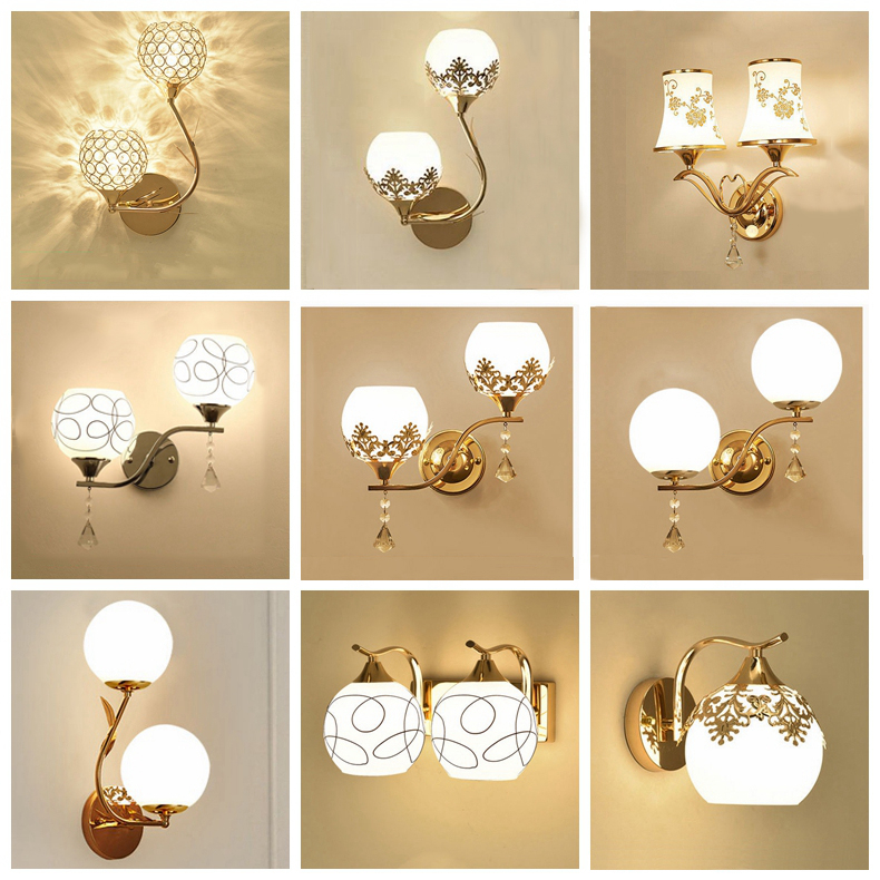 Nordic wall lamp American style wall lamp bedroom wall lamp LED bedside ...